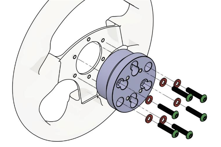 Installing Quick release to a wheel - Simucube Online Guide
